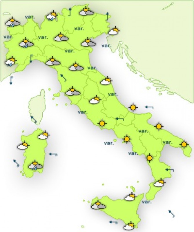Il tempo: variabile con nuvole sparse sull'italia - Cronaca - Abruzzo24ore