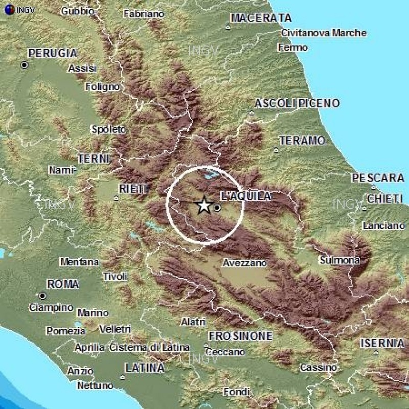 Lievissima scossa tra Pizzoli, Scoppito e L'Aquila - Cronaca L'Aquila ...