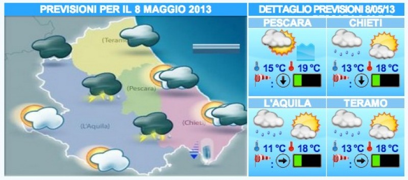 Il tempo: previsioni di oggi. Generali condizioni di instabilità, da ...