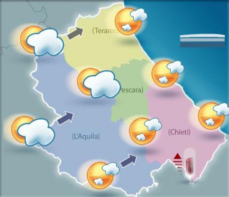 Il tempo domani: nuvole e pioggia su tutta penisola - Meteo - Abruzzo24ore