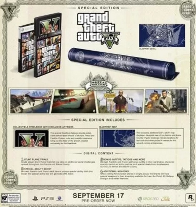 GTA V inizia il preordine della Special Edition e della Collector's ...