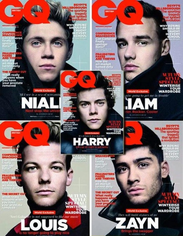 I ragazzi di One Direction su 5 differenti copertine di GQ Magazine ...