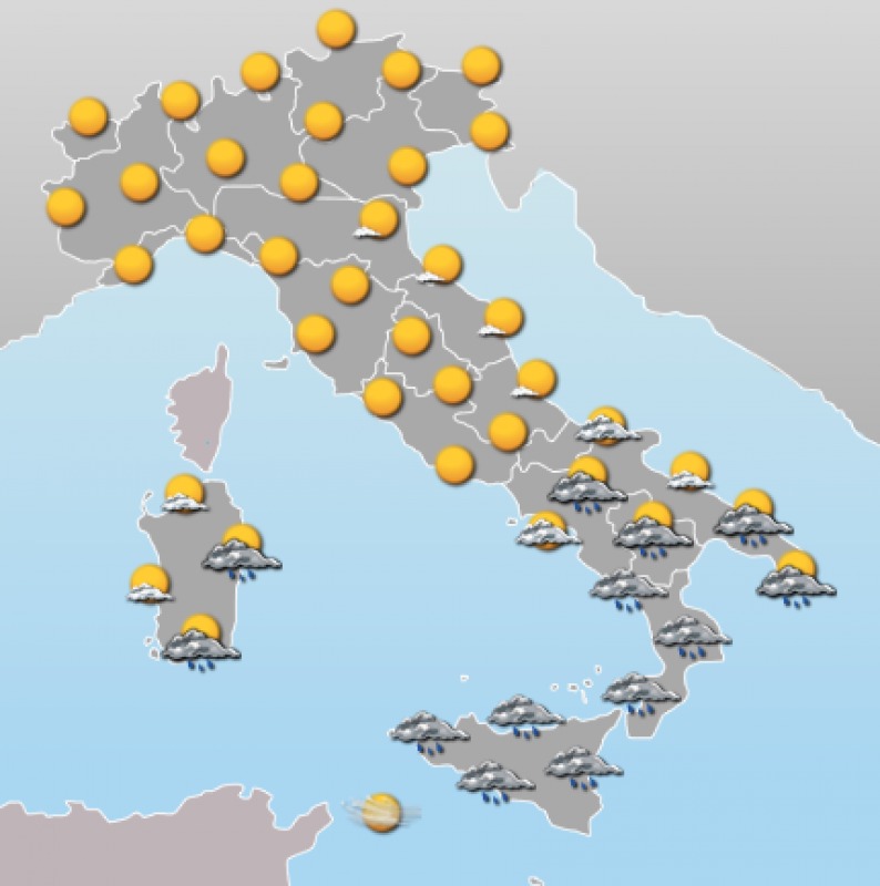 Il tempo: domani nubi su tutta l'Italia, pioggia al Sud - Meteo - Abruzzo24ore
