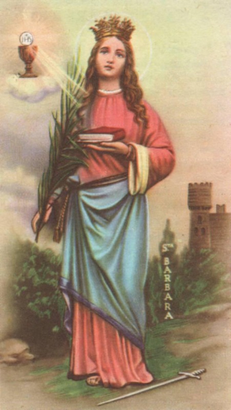 4 dicembre, Santa Barbara, la devozione ed il culto della vergine e ...