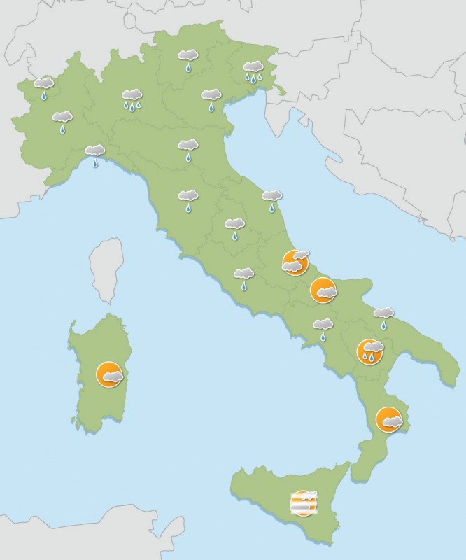 Il Tempo, domani nuvole e pioggia al Centro-Nord, sereno al Sud - Meteo - Abruzzo24ore