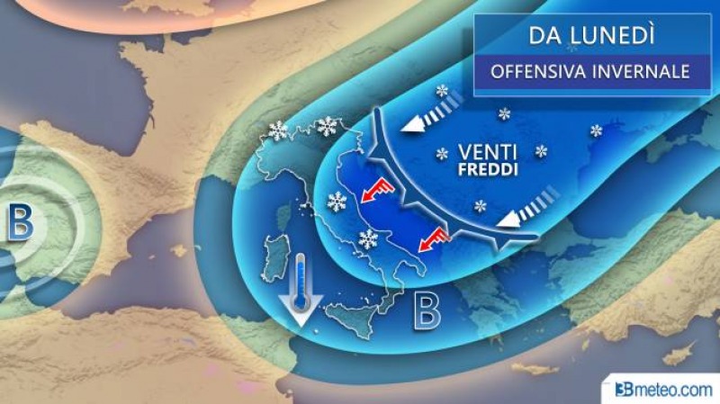 Irruzione artica sulla Penisola, Freddo,vento e neve da inizio prossima settimana - Meteo Roma ...