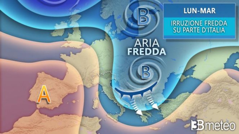Fronte freddo in transito su parte d'Italia con pioggia, neve in collina e forte vento - Meteo ...