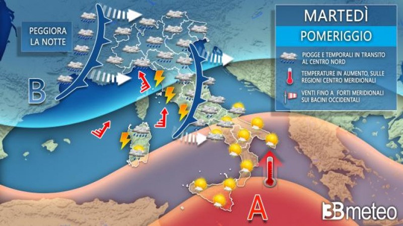Perturbazione atlantica sull'Italia, pioggia e temporale su parte della Penisola - Meteo Roma ...