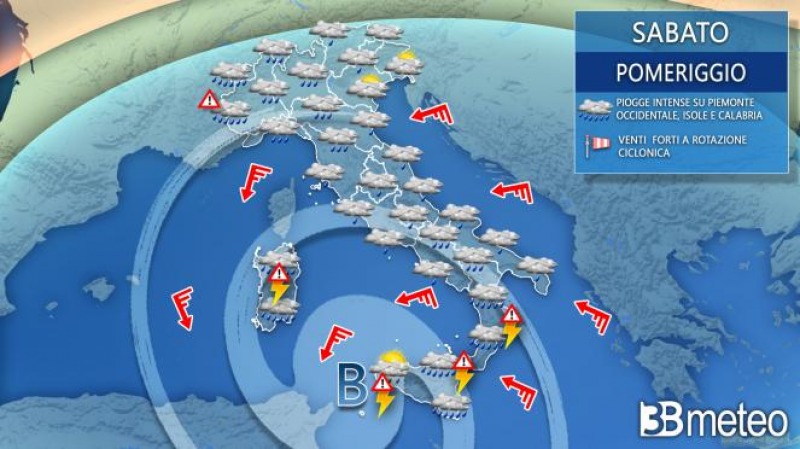 Ciclone sui bacini meridionali, prossime ore e domenica con locale forte maltempo - Meteo Roma ...