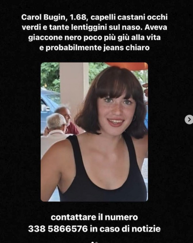 Appello urgente per la scomparsa di Carol Bugin: la famiglia e l ...